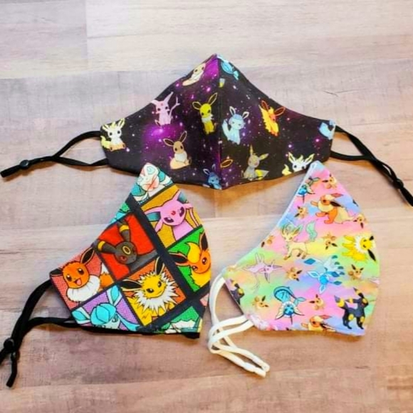 Handmade | Other | Face Mask Pokemon Eevee Collection Set 4 | Poshmark